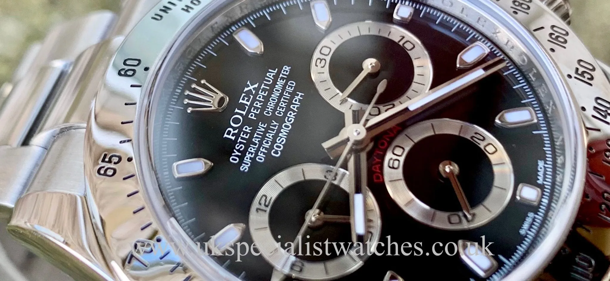 ROLEX DAYTONA COSMOGRAPH – STEEL – BLACK APH DIAL – 116520 - UK ...