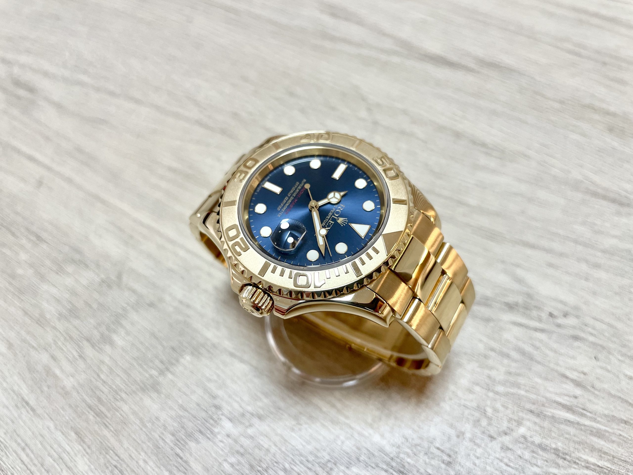 ROLEX YACHT-MASTER 18ct YELLOW GOLD – BLUE DIAL – 16628 - UK Specialist ...