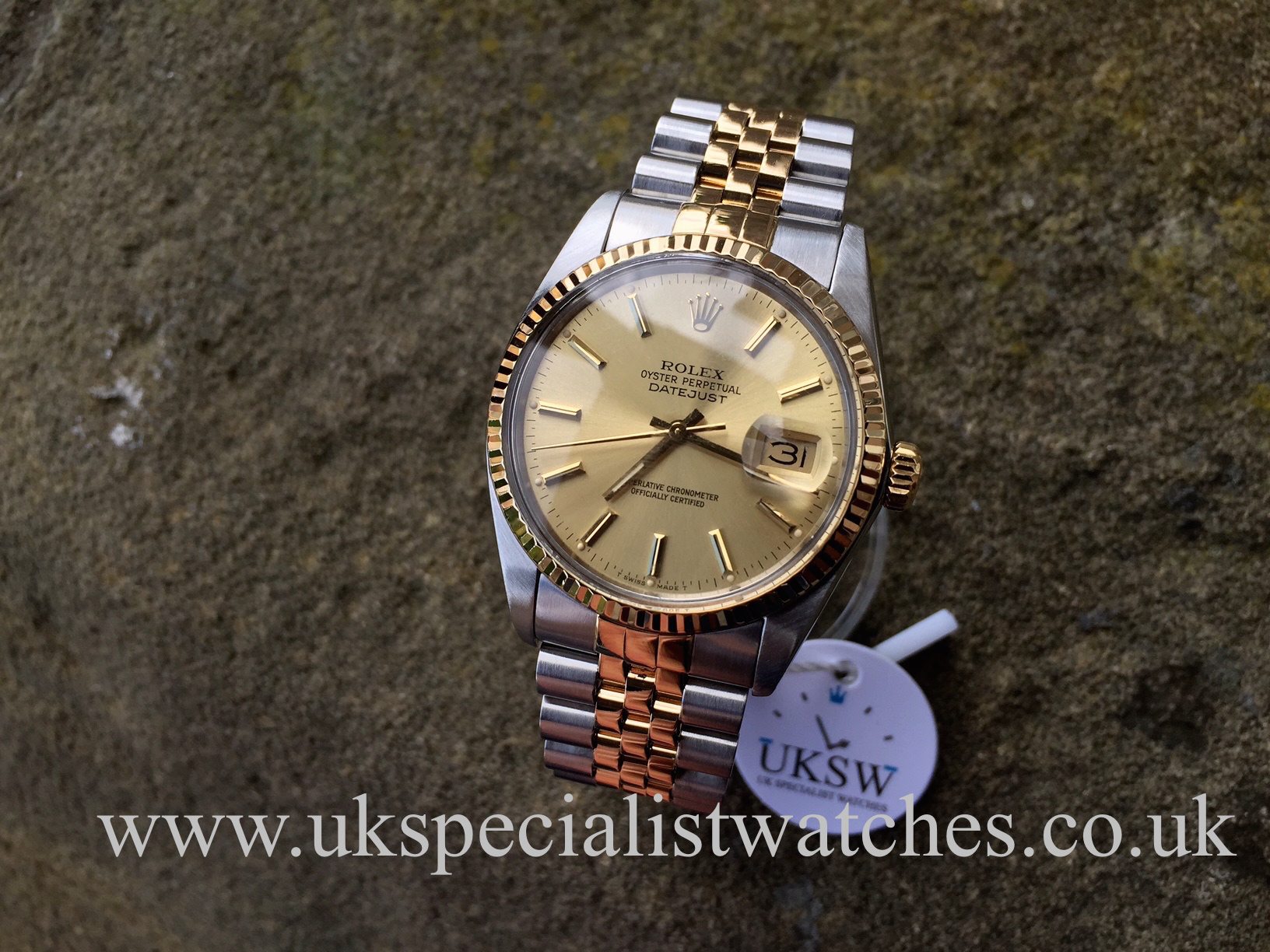 Rolex Datejust Gold & Steel Champagne Dial - 16013 - Vintage - UK ...